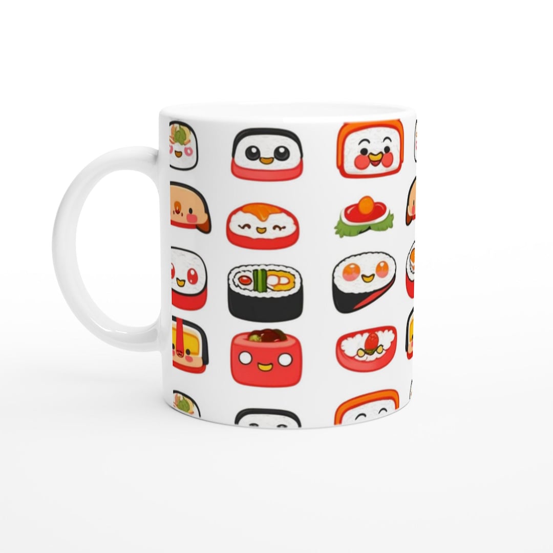 Kawaii Sushi Mug Colorful Ceramic Cup for Coffee & Tea Lovers Perfect ...