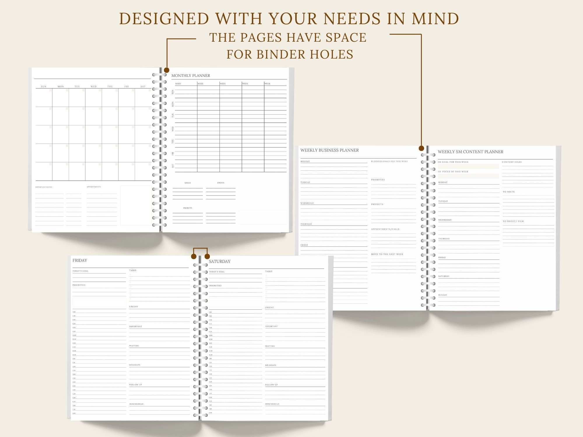 Business Planner Printable Undated Small Business Planner Business ...