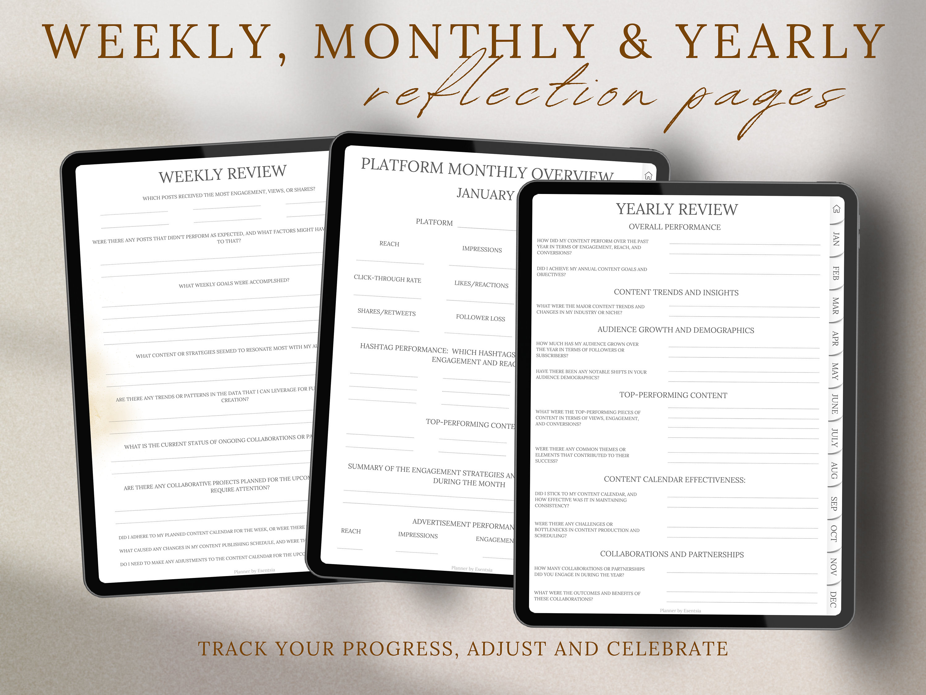 Digital Content Creator Planner Social Media Planner Content Planner ...