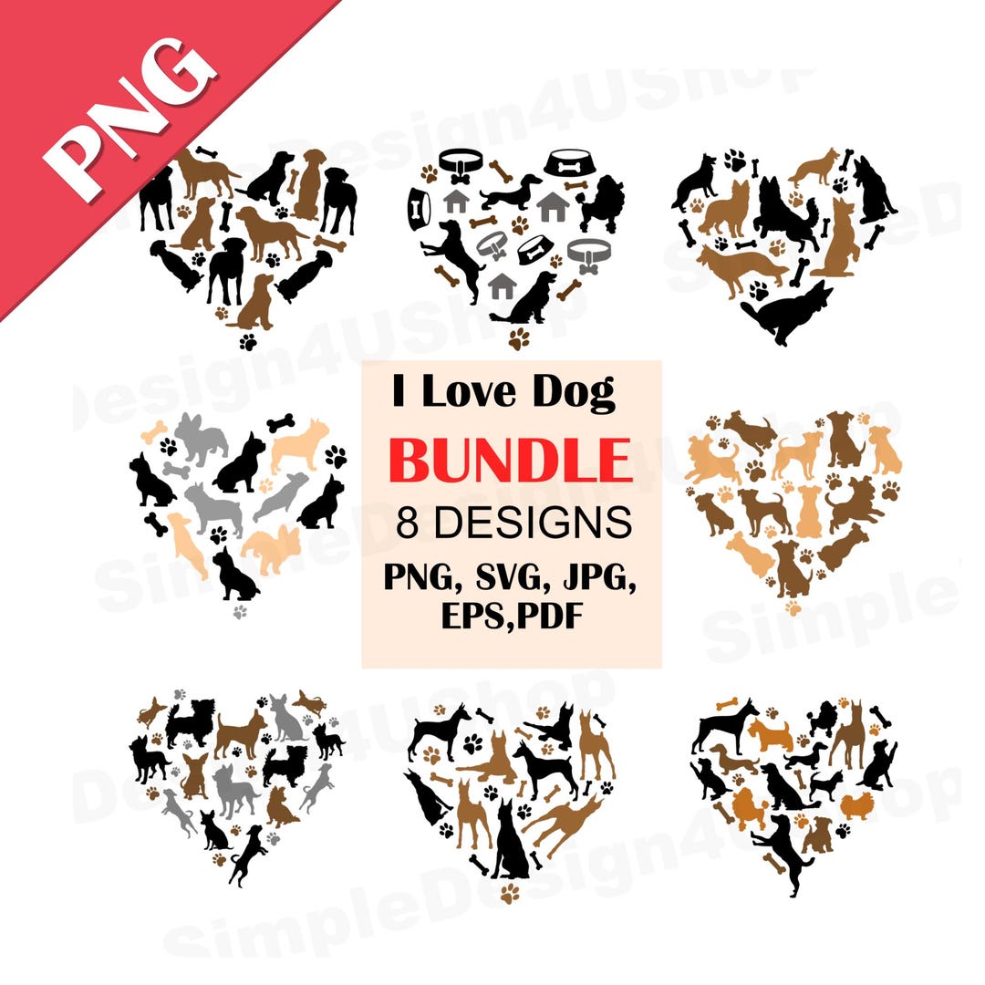 Bundle Dog Breeds PNG Dog Clipart Bundle Cute Dogs Clipart PNG Dogs ...