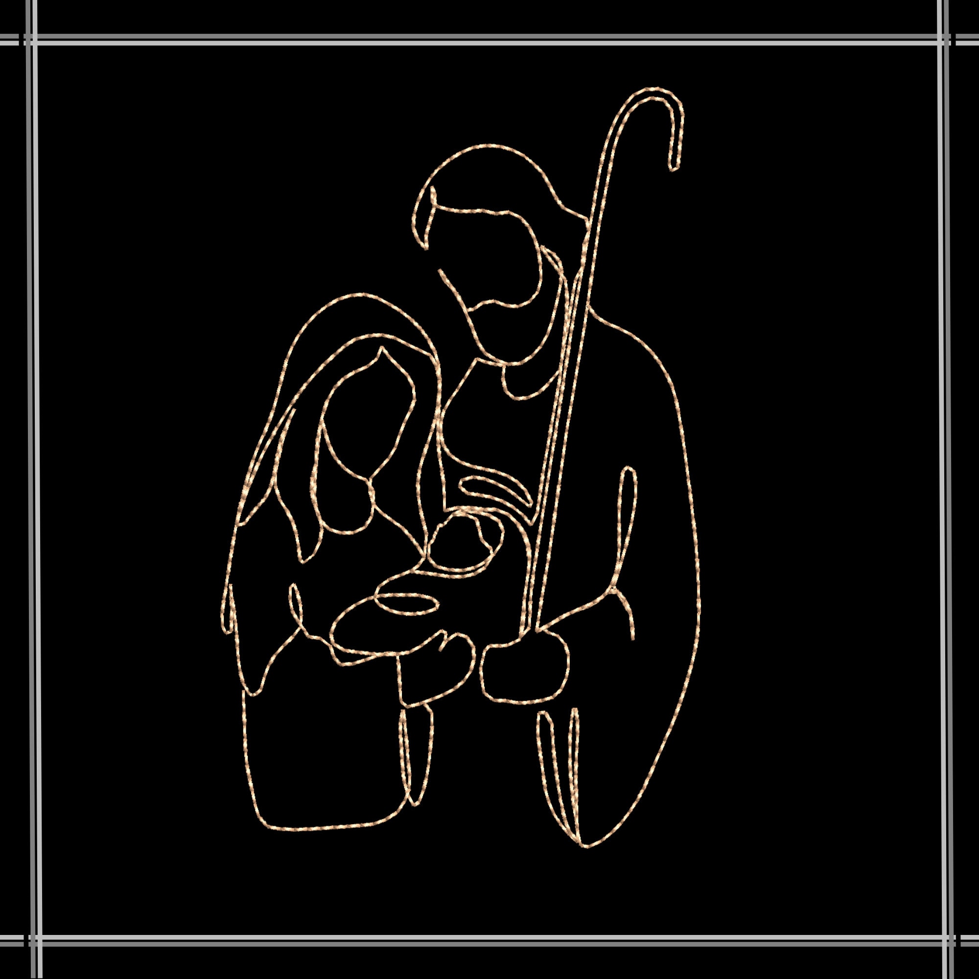 Nativity Embroidery Design Nativity Scene Silent Night Oh Holy Night ...