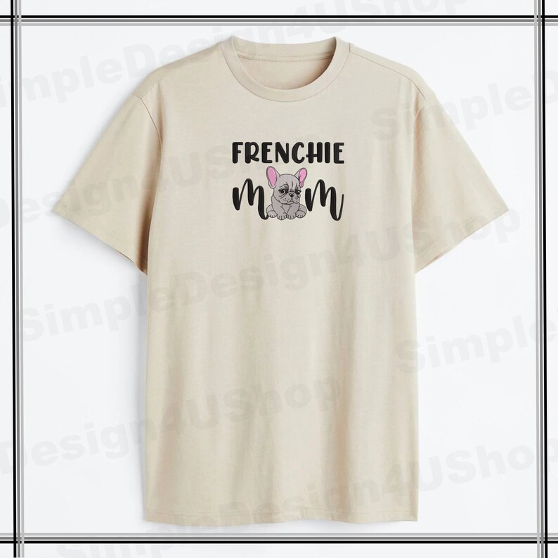 Frenchie Mom Embroidery Design: French Bulldog Machine Embroidery ...