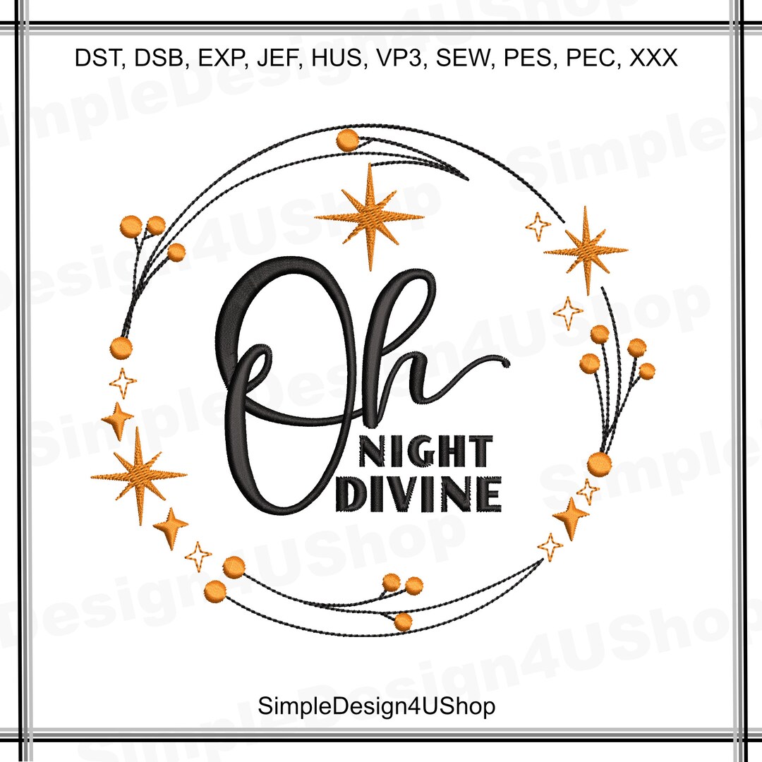 Oh Night Divine Nativity Scene Embroidery Design (digital Download) - Etsy