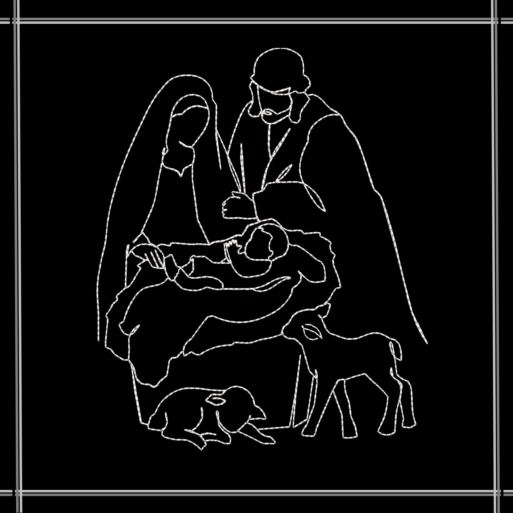 Nativity Scene Embroidery Design: Christmas Machine Embroidery (digital ...