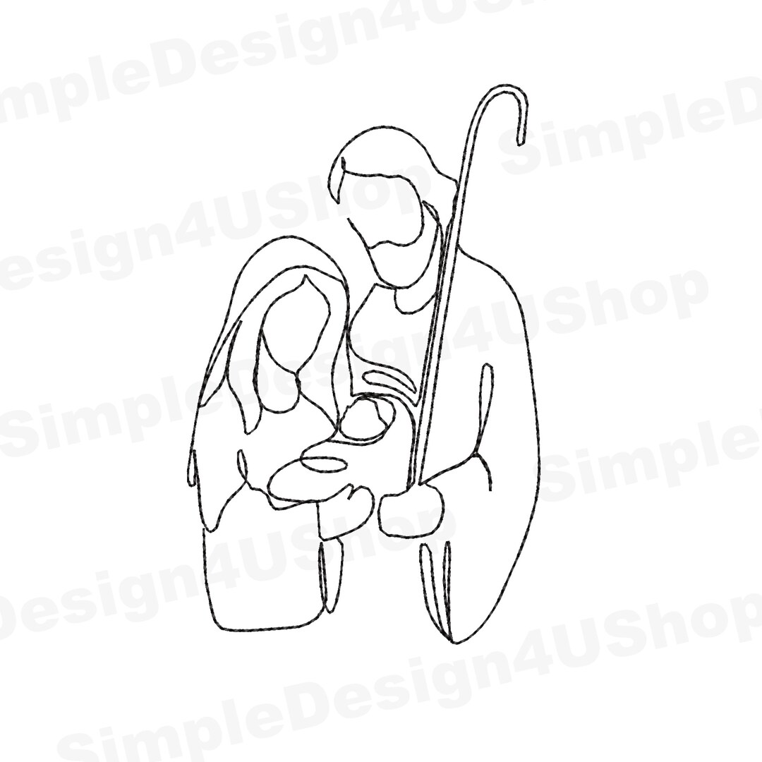 Nativity Embroidery Design Nativity Scene Silent Night Oh Holy - Etsy