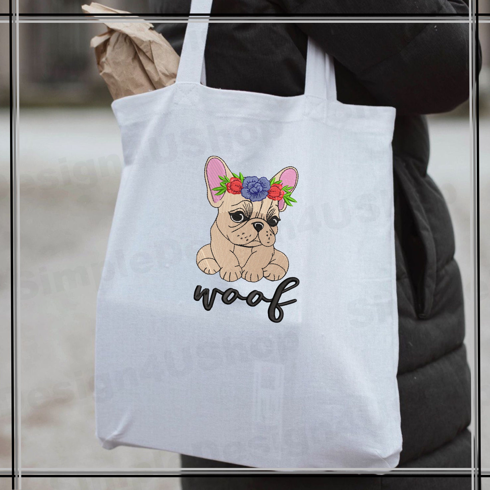 I Love Frenchies Dog Embroidery Design French Bulldog Machine ...