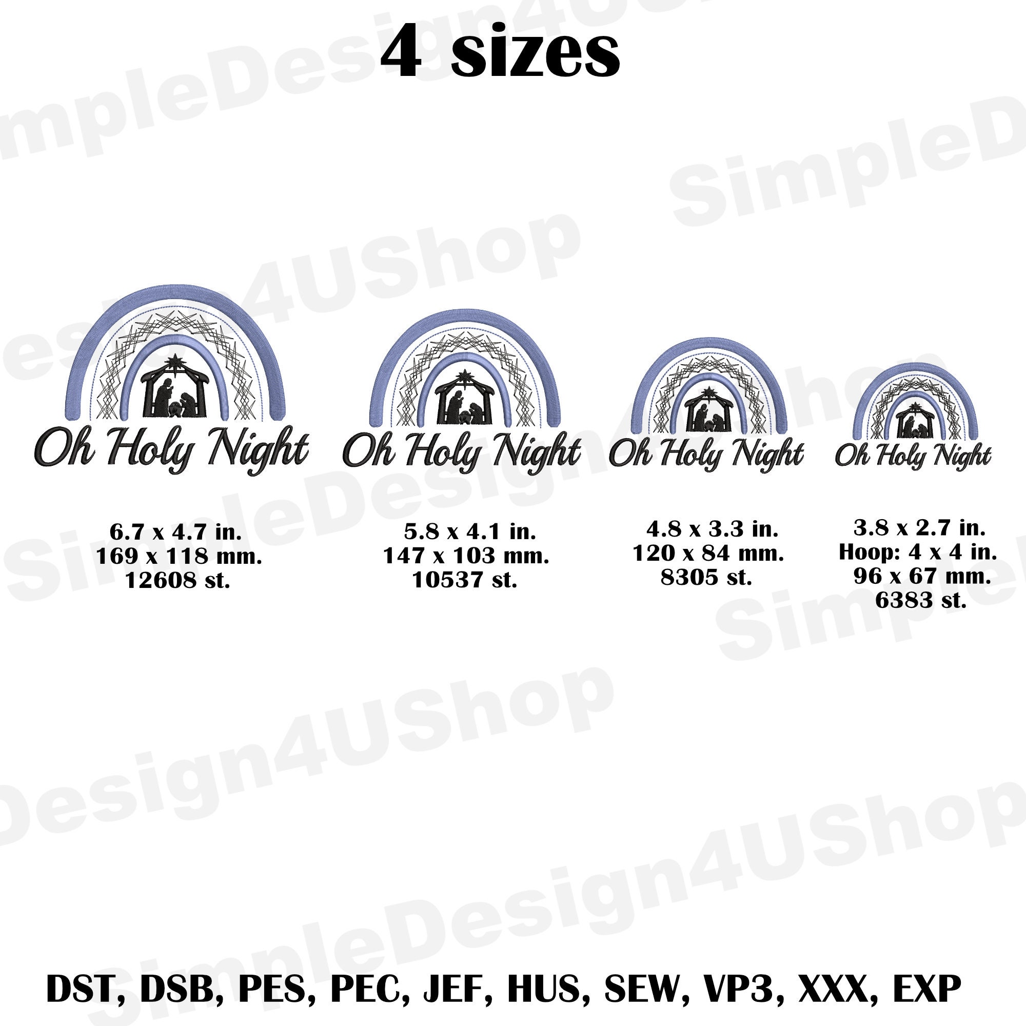 Bundle 8 Nativity Embroidery Design Christmas Embroidery Machine ...