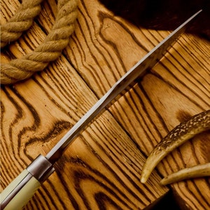 15" Custom Handmade D-2 TOOL Steel Camel Bone Kukri Knife Leather ...