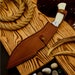 15" Custom Handmade D-2 TOOL Steel Camel Bone Kukri Knife Leather ...