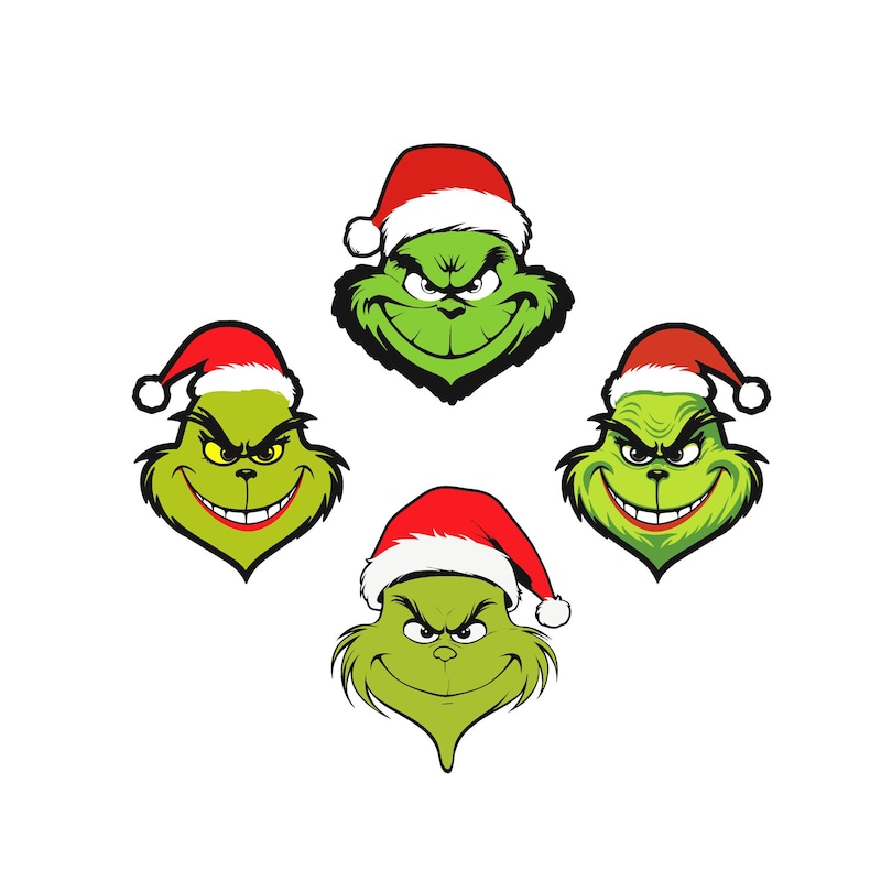 Grinch Face Svg - Etsy