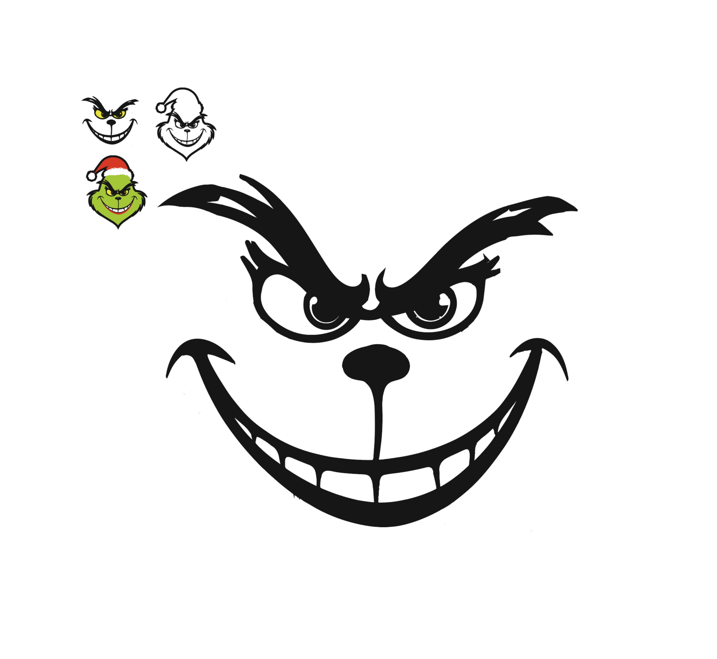 Layered Face Svg, Christmas Svg Png, Grich Clipart, Cricut Digital ...