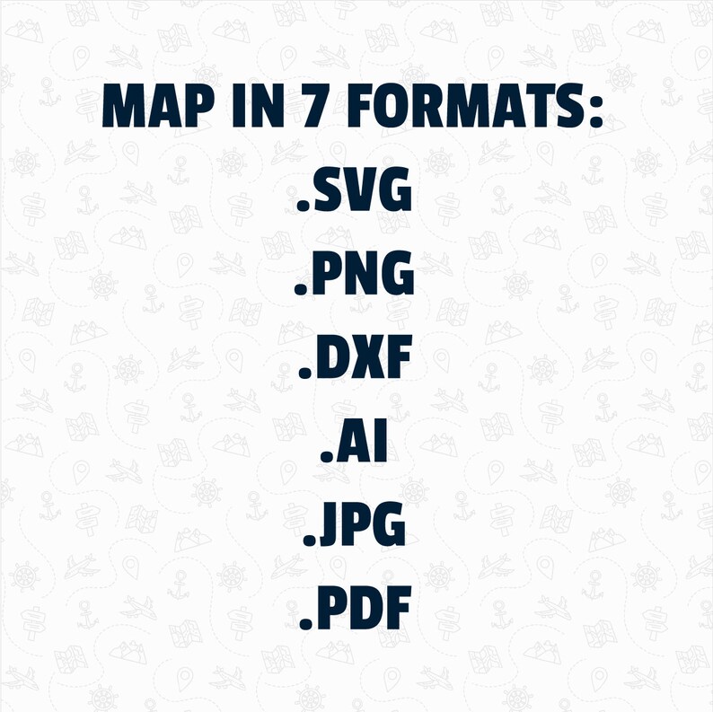 USA Map SVG, Png, Eps, Dxf, Jpg Digital Download Usa Svg Travel SVG Map ...