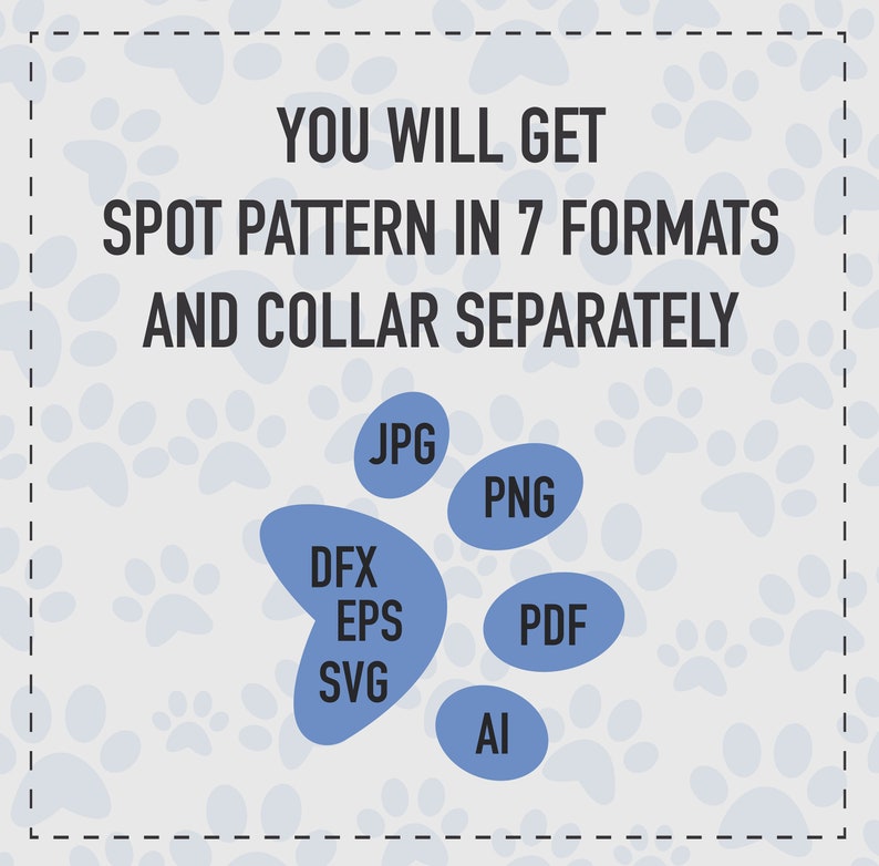 Dalmatian Spot Pattern With Collar Svg, Dog Svg, 101 Days of School ...