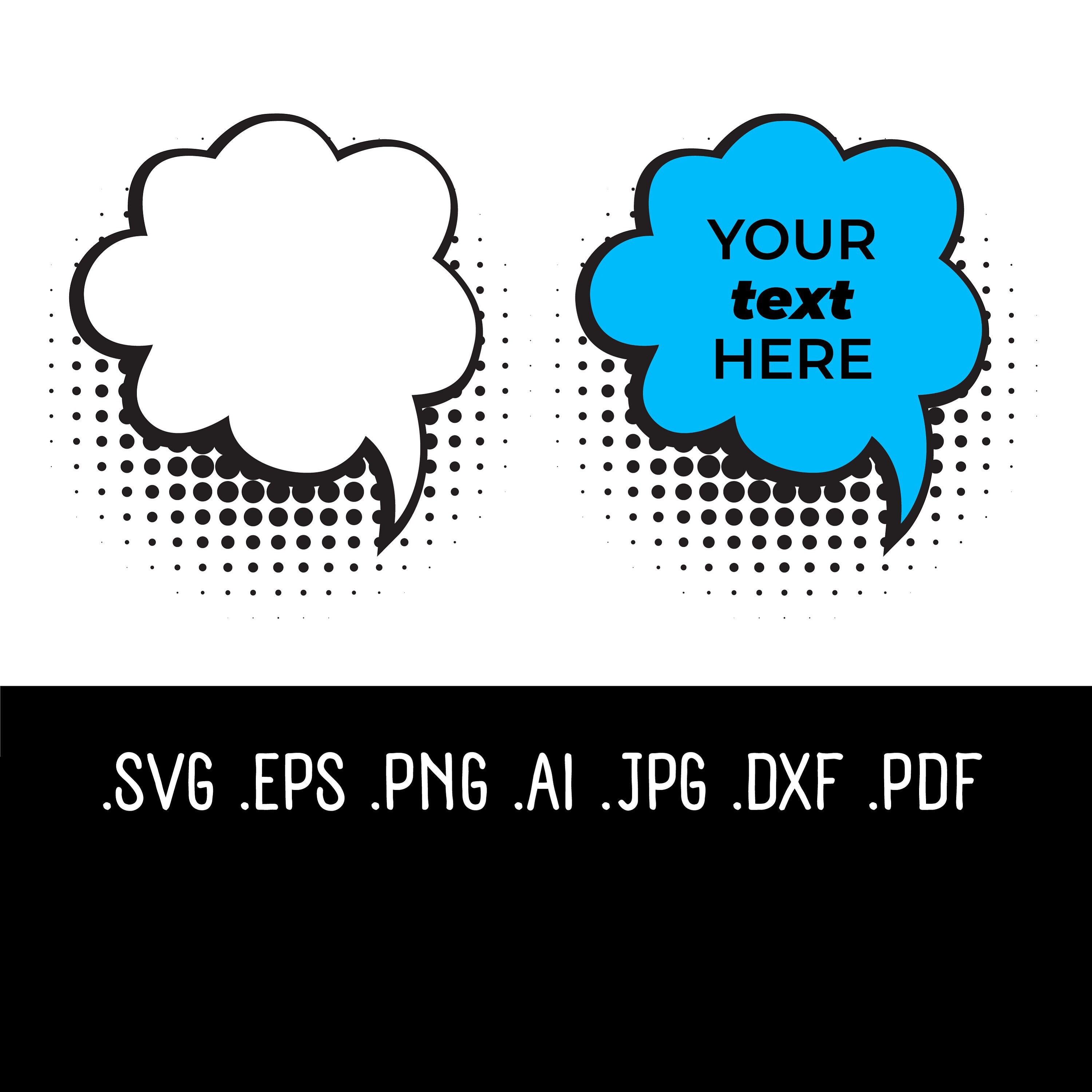 Comic Bubble Svg, Speech Bubble SVG Bundle, Speech Bubble Clipart ...