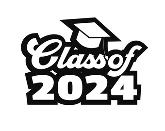 Class of 2024 Shadow SVG, Cake Topper SVG, Digital Download, Cut File ...