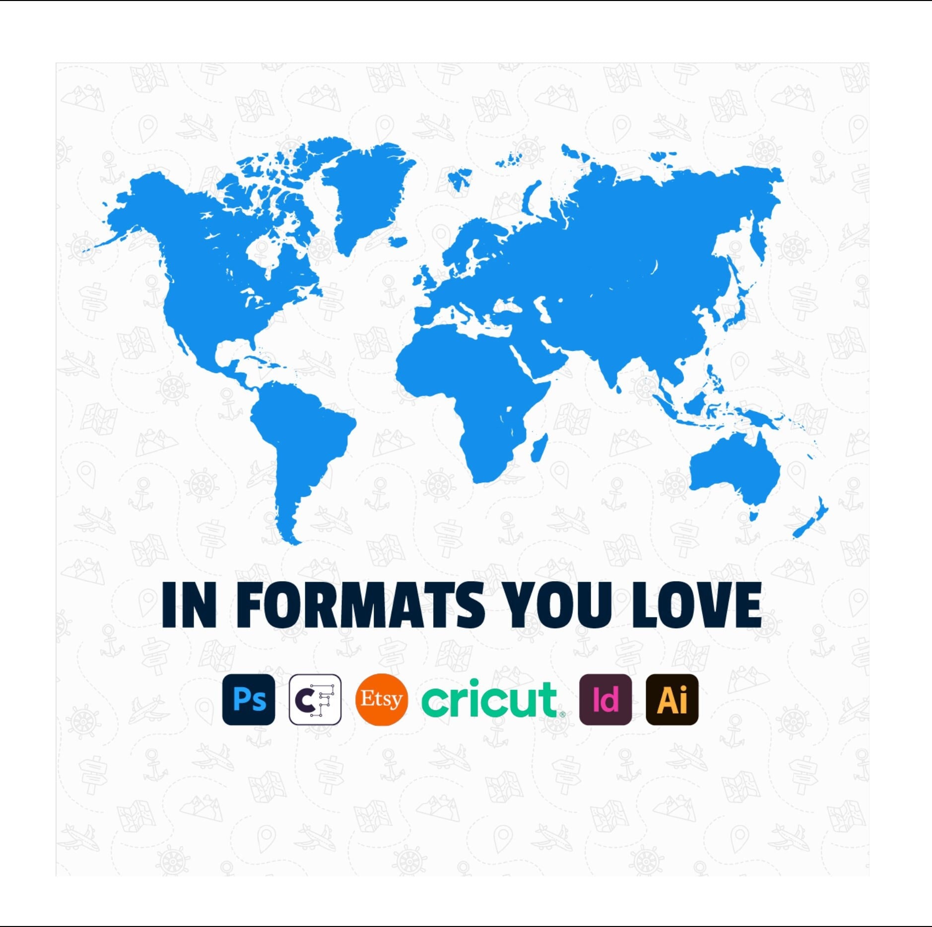 Mapa del mundo SVG / Mundo SVG / Viaje SVG Mapa del mundo - Etsy España