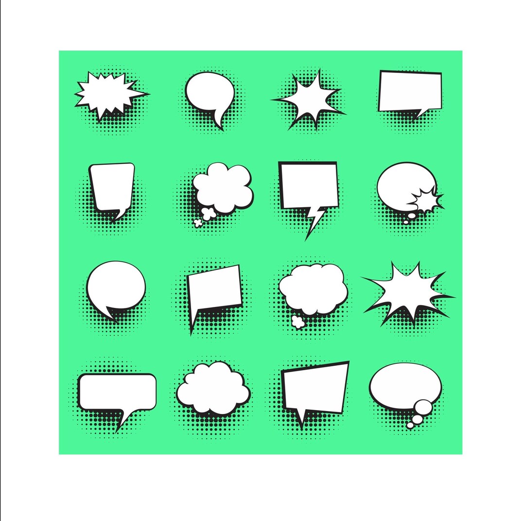 Comic Bubble Svg Png Set, Bundle Speech Bubble Template, Speech Bubble ...