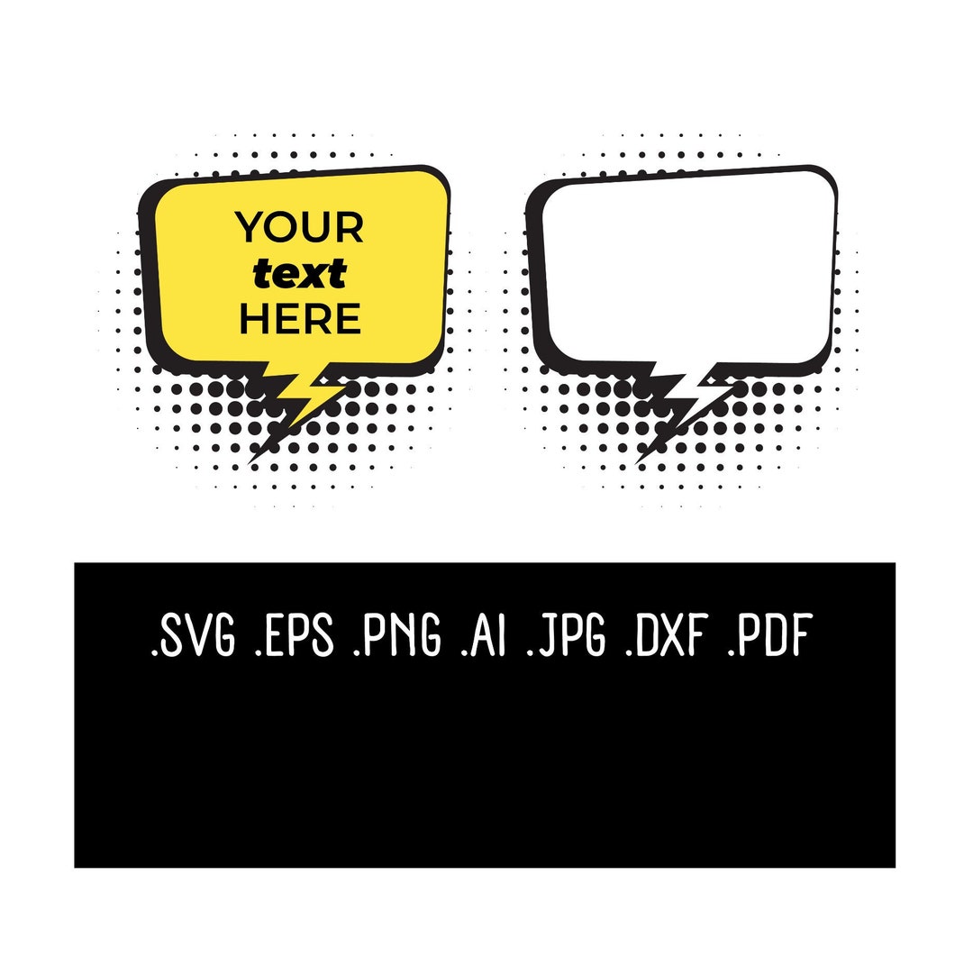 Comic Bubble Svg, Speech Bubble Template, Speech Bubble Clipart, Speech ...