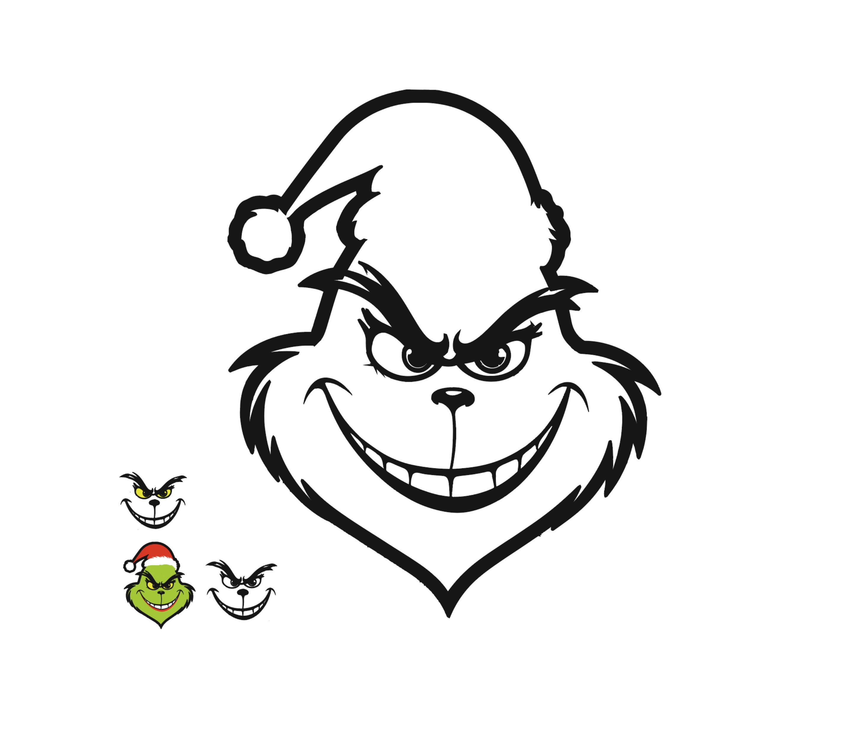 Layered Face Svg, Christmas Svg Png, Grich Clipart, Cricut Digital ...