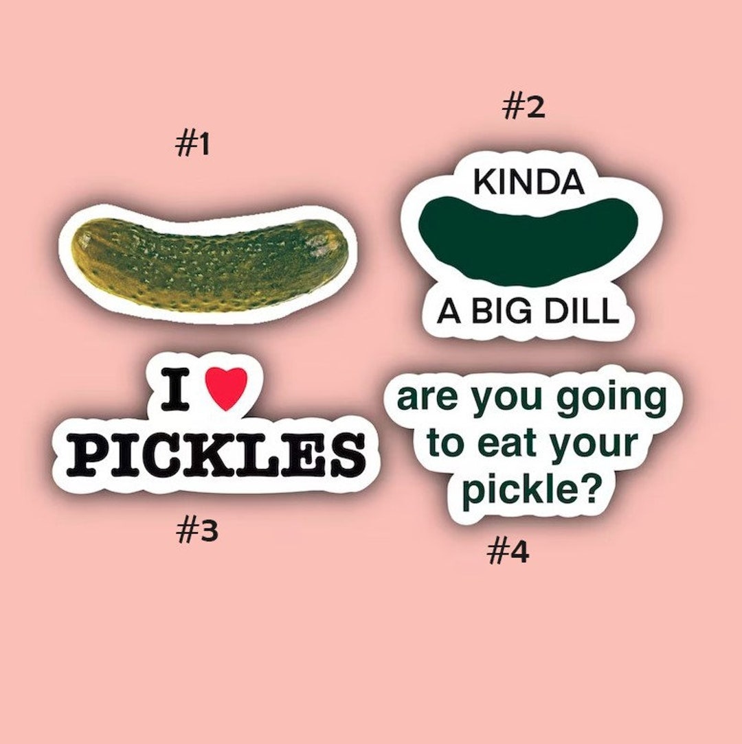 Funny Pickle Sticker Pack Pickle Stickers Pickle Lover - Etsy