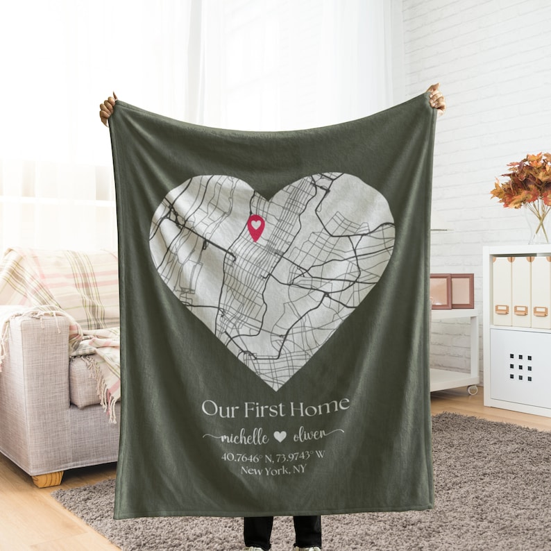 Customized Where We Met Map Blanket, Where It All Began Throw ...