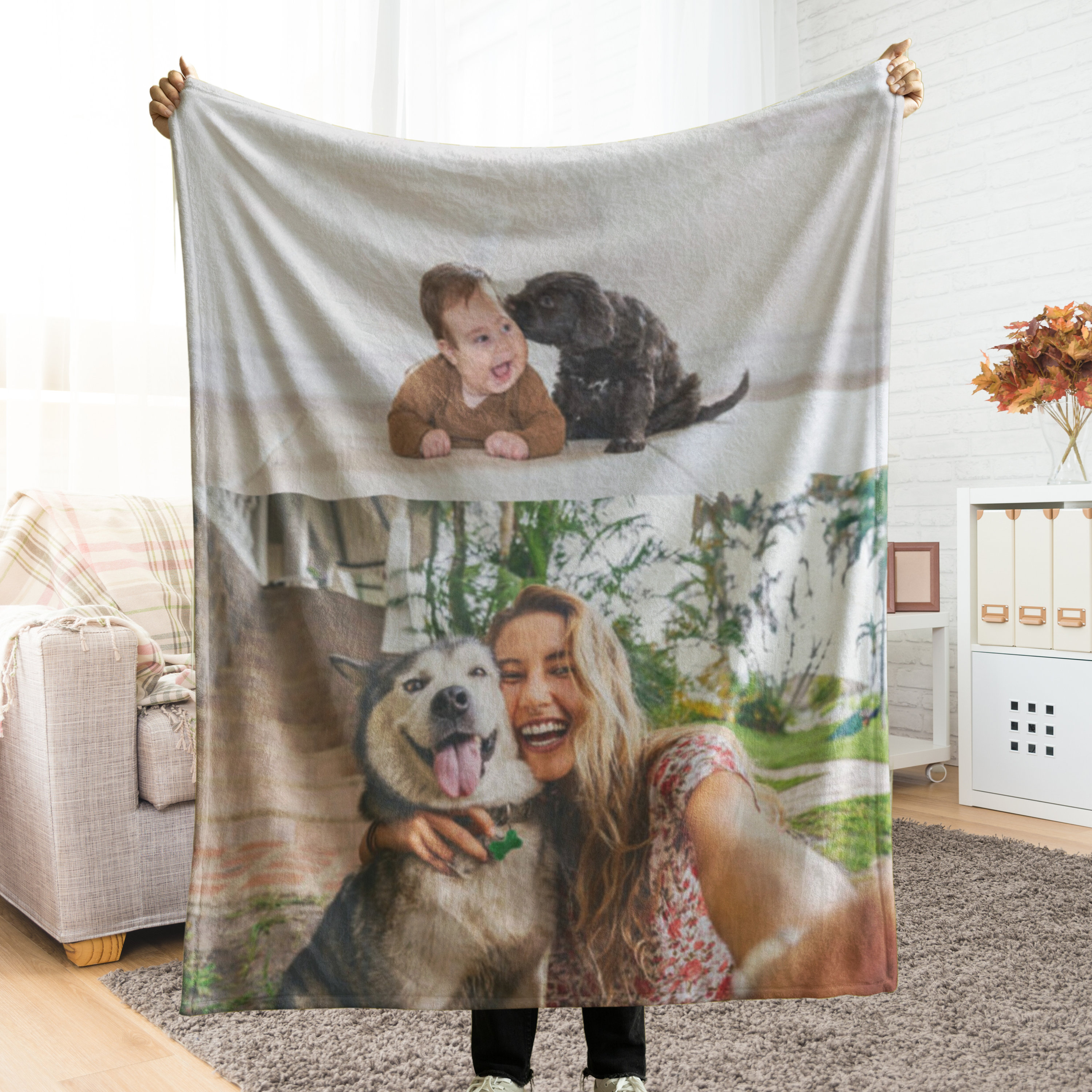Custom Blanket With Photos Collage – Personalized Blanket With Photo ...