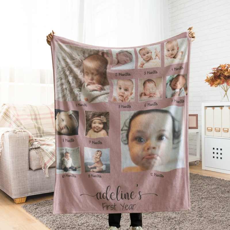 1 Year Old Photo Blanket - Etsy