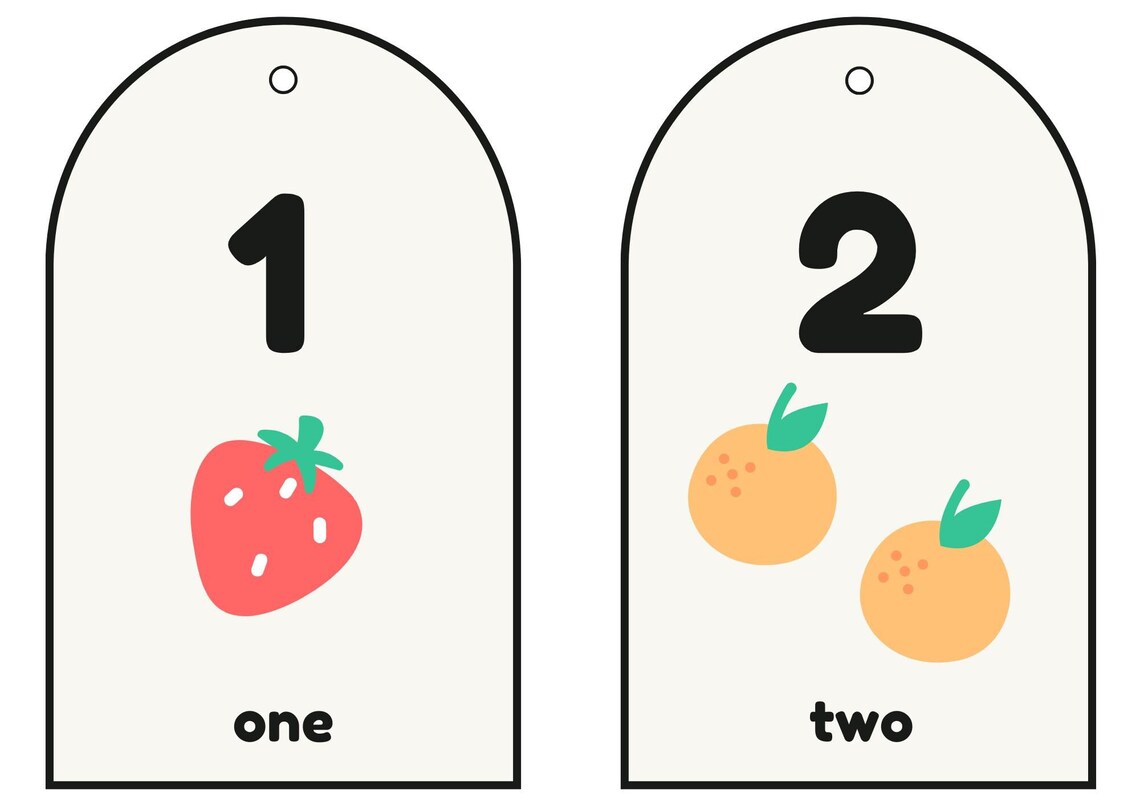 Colorful Math Number Flashcards 1-10 | VPK Learning Cards | Classroom ...