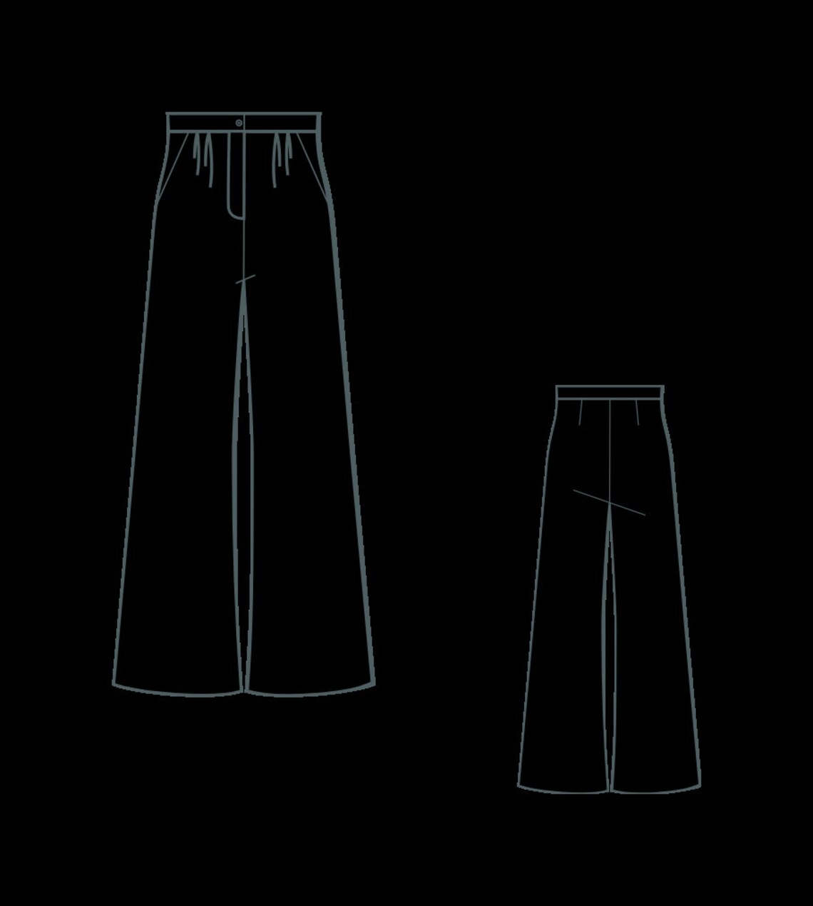 Women Palazzo Pants Sewing Pattern Palazzo Pants Pattern Pattern ...