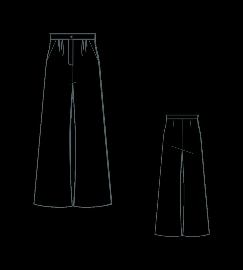 Women Palazzo Pants Sewing Pattern Palazzo Pants Pattern Pattern ...