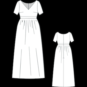 Gadhered African Dress Sewing Pattern,boho Dress,traditional Dress ...