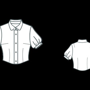 Vintage 1950s Prom Shirt Sewing Pattern - Easy PDF Download, Retro ...