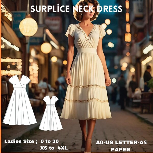 Surplice Top Sewing Pattern - Etsy