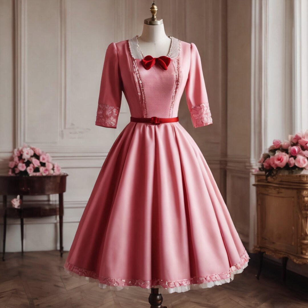 1950's Vintage Style Dress, Cocktail Dress, Retro Cocktail Dress ...