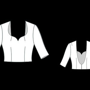Backless Sweetheart Neck Blouse Model Prepared in Indian Style, Sizes 0 ...