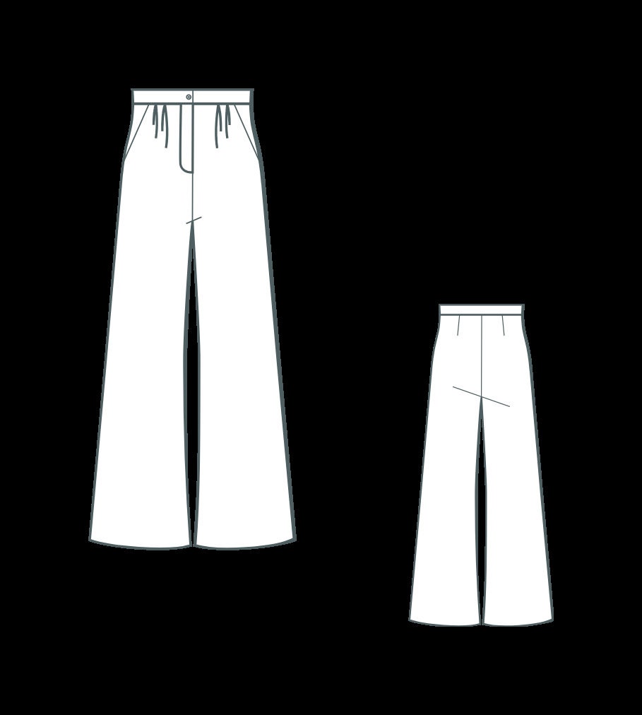 Women Palazzo Pants Sewing Pattern Palazzo Pants Pattern Pattern ...