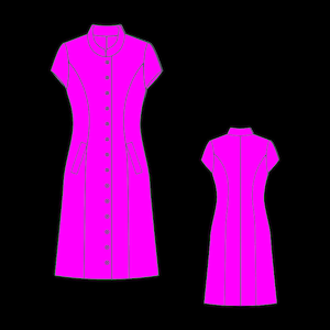 Mandarin Collar Dress Sewing Pattern: US 2-30 (PDF Pattern) - Etsy