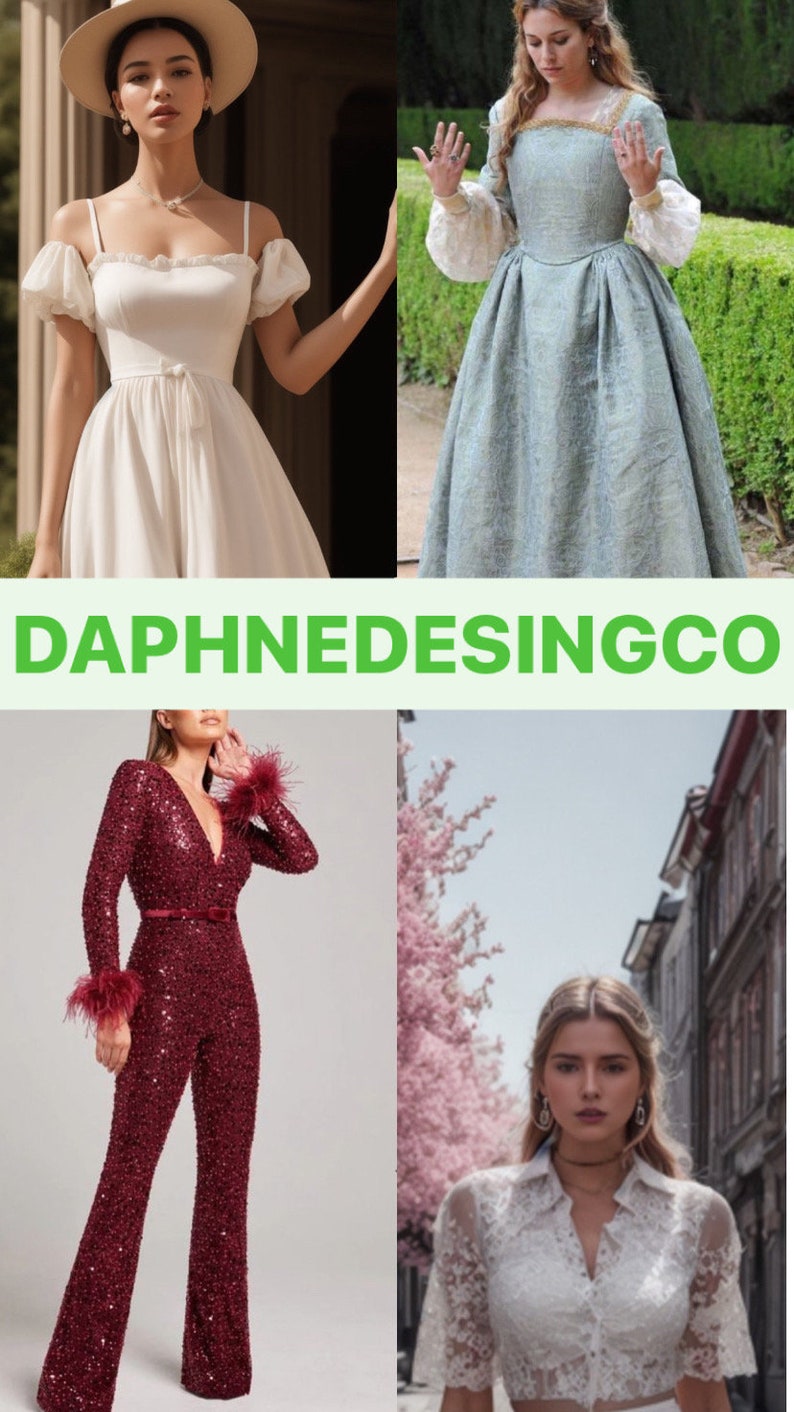 Vintage Regency Midi Dress Pattern - Etsy