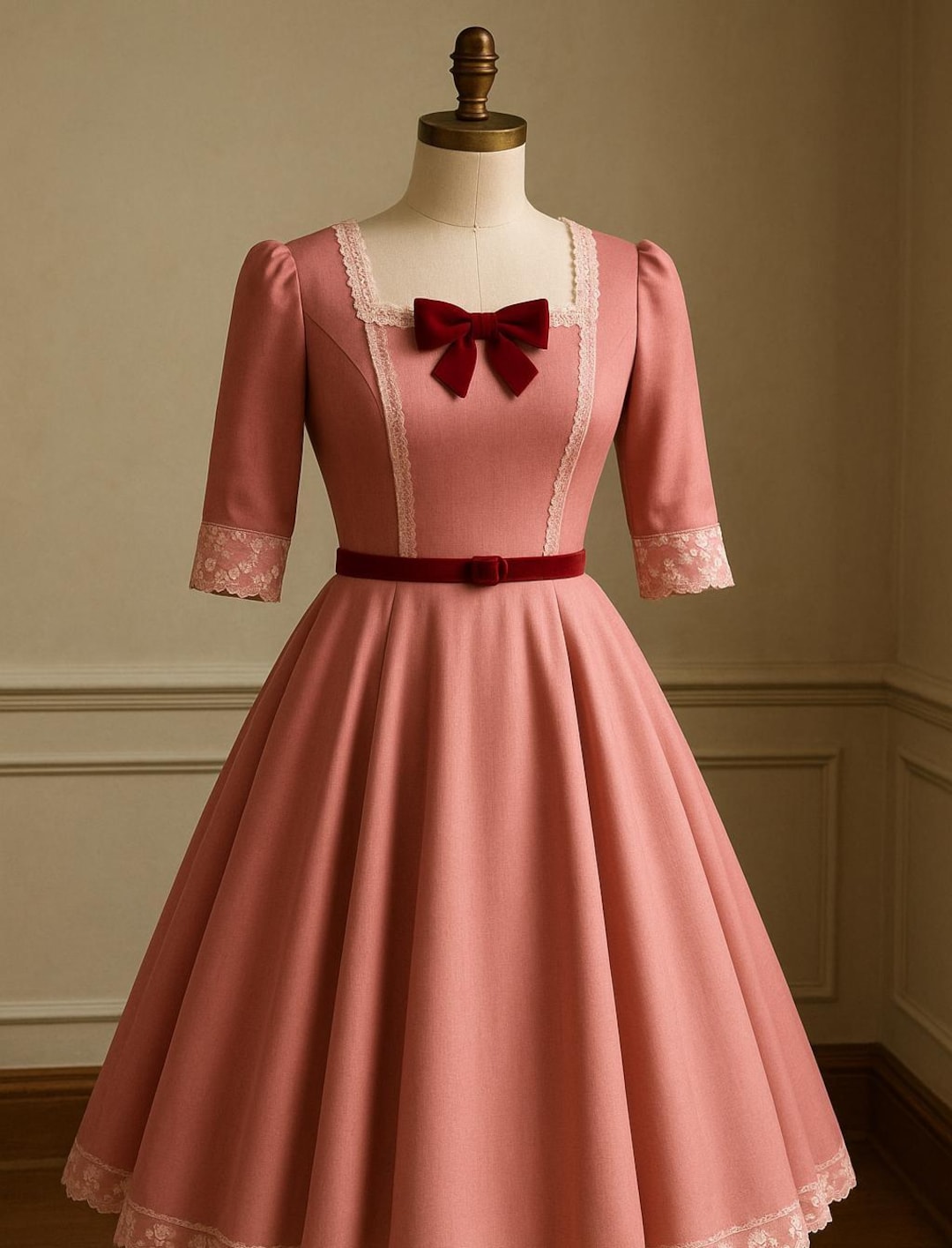1950s Vintage Style Dress Sewing Pattern: Retro Cocktail, Prom (PDF ...