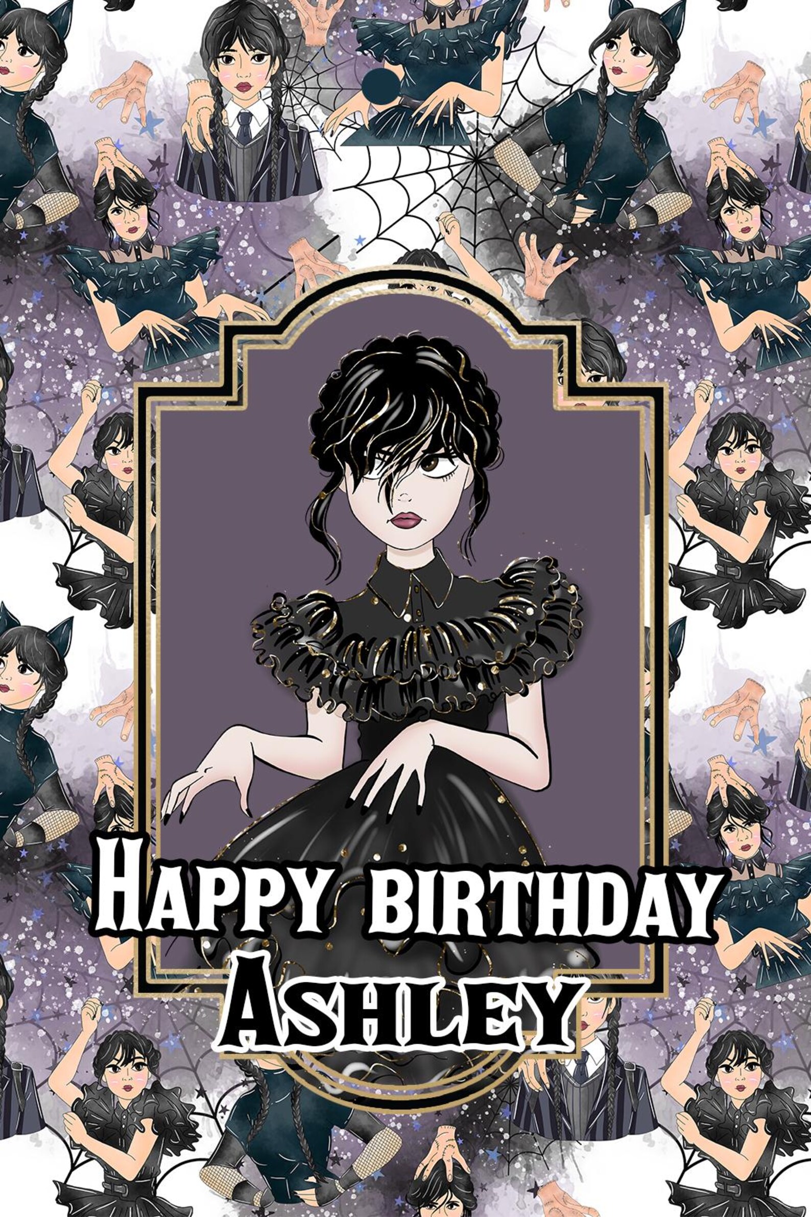 Customized Party Favors Wednesday, Addams Family, Editable Digital ...