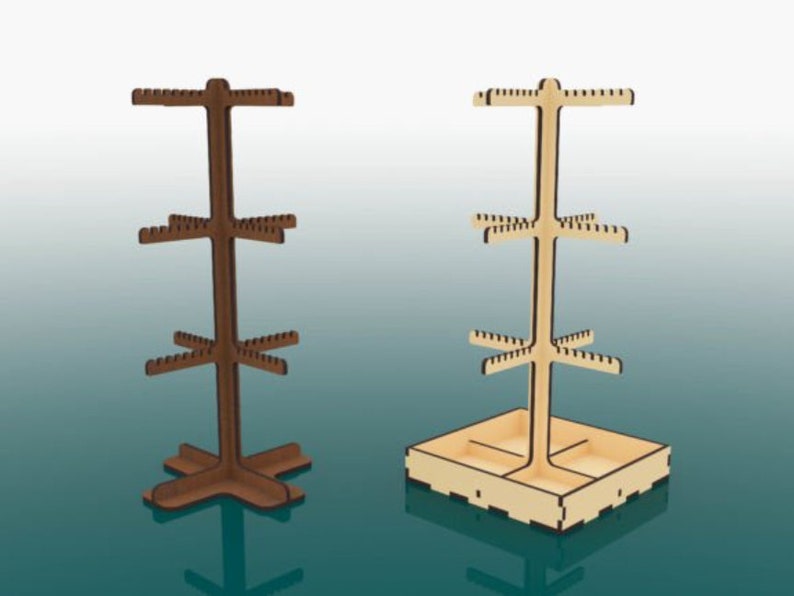 Keychain Display Stand Laser Cut Svg - Etsy