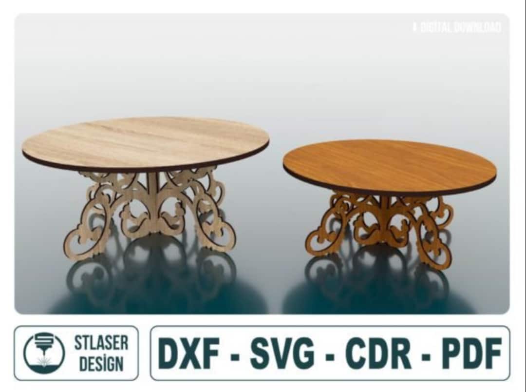 Laser Cut Cake Stand Svg Files - Etsy