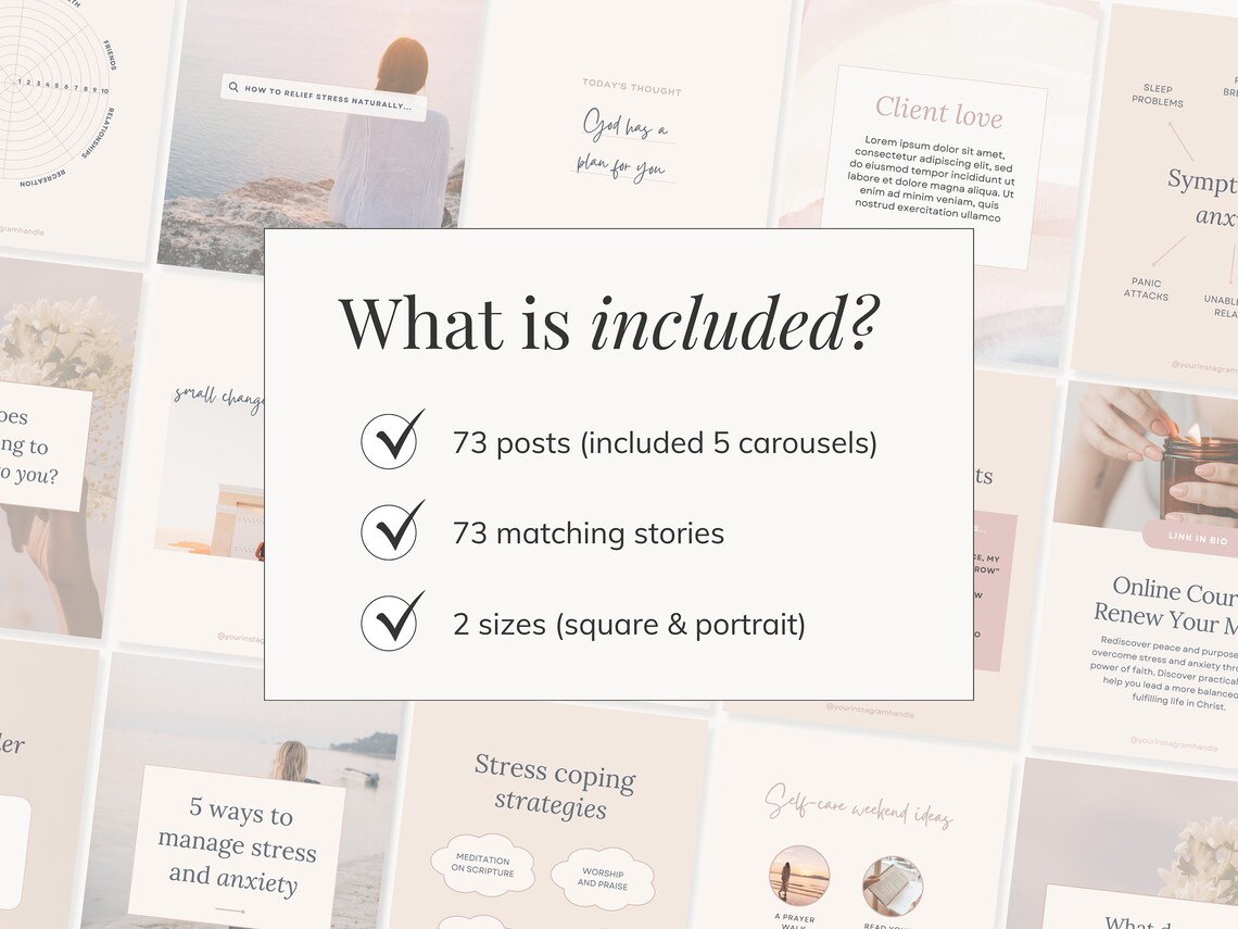 50 Christian Life Coach Social Media Templates, Canva Templates ...