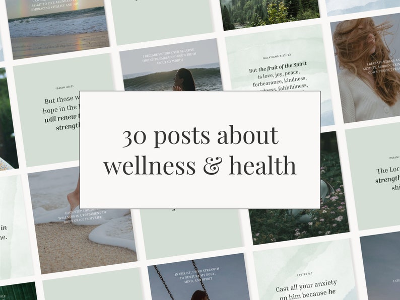 Christian Wellness Coach, Health Coach Social Media Templates With ...