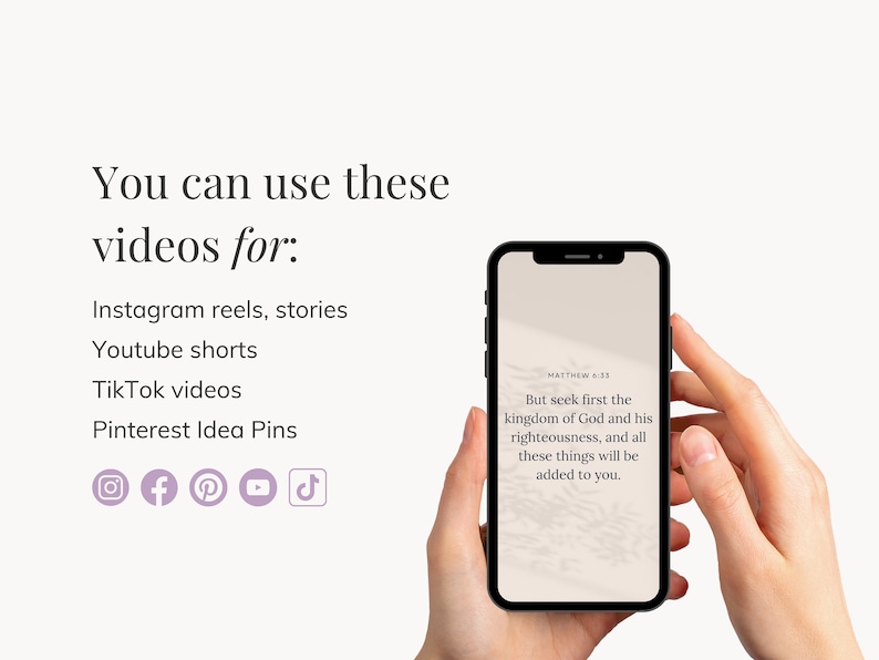 Christian Bible Verse Video Templates for Social Media (canva Editable ...