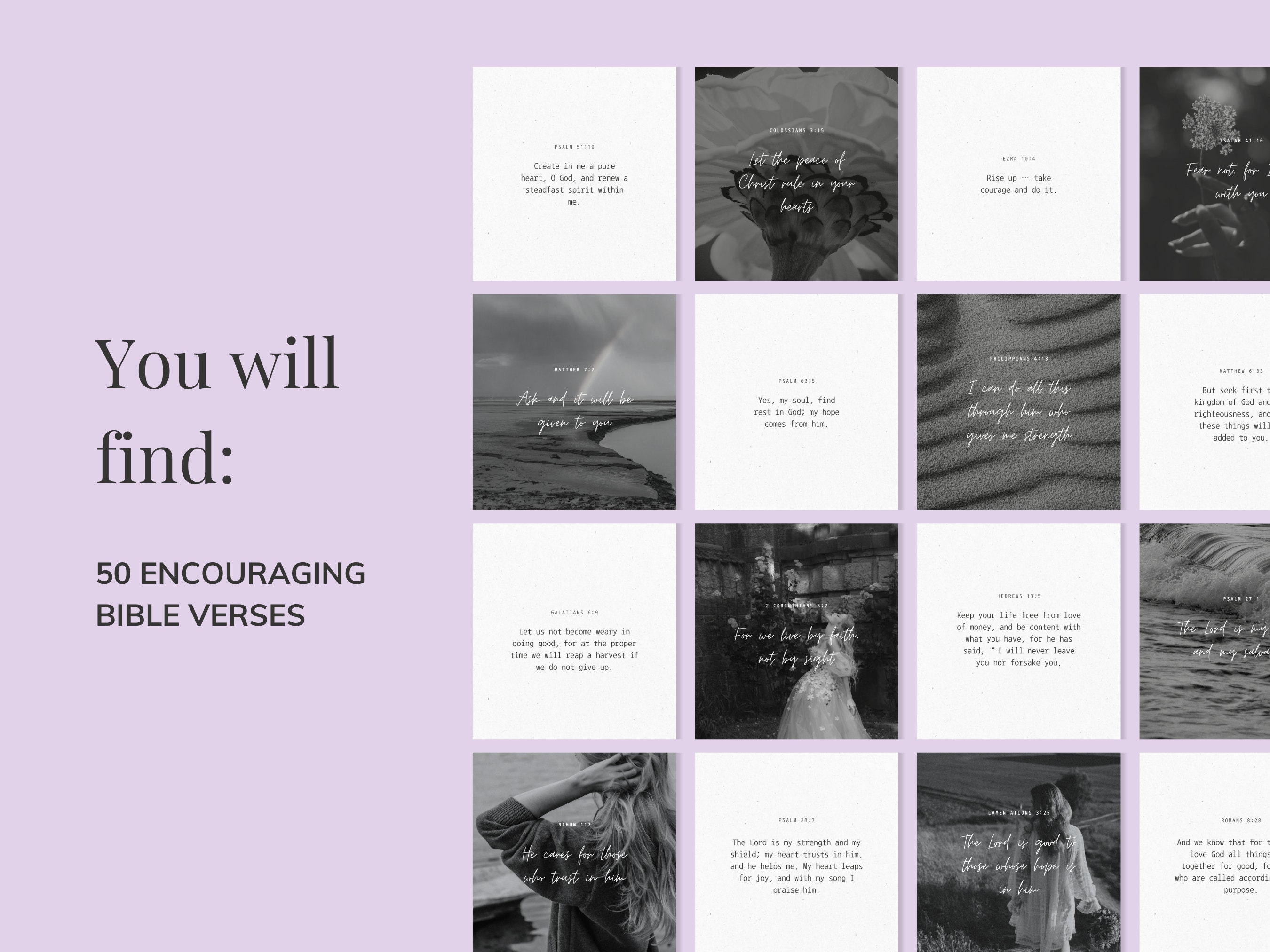 50 Christian Social Media Posts With Encouraging Bible Verses, IG Posts ...