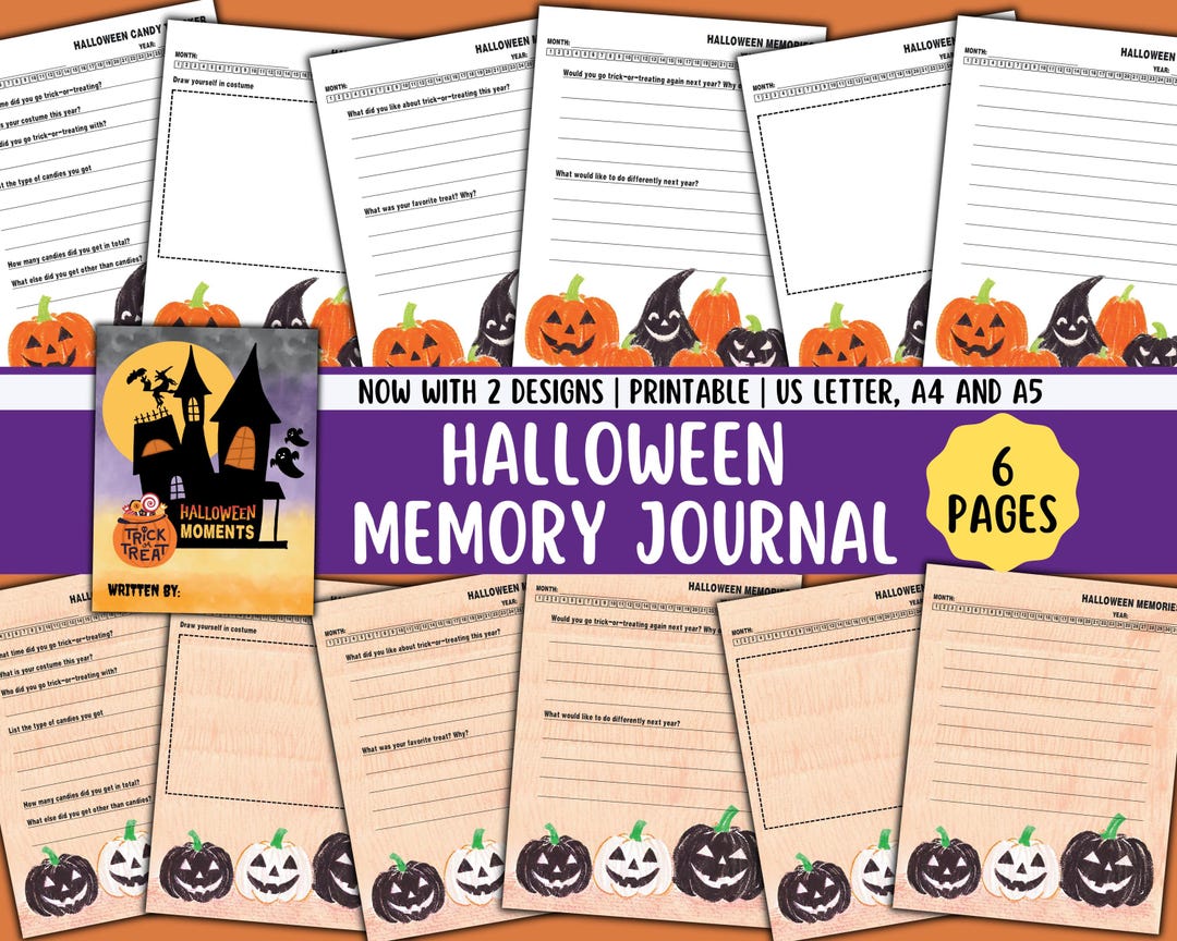 Printable Halloween Writing Prompts for Kids| Trick-or-treating Memory ...