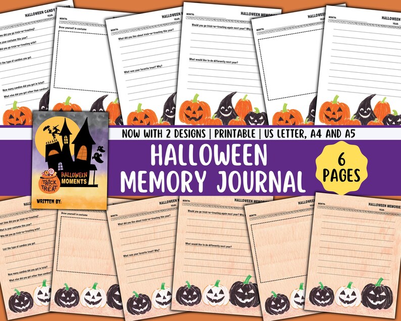 Printable Halloween Writing Prompts for Kids| Trick-or-treating Memory ...