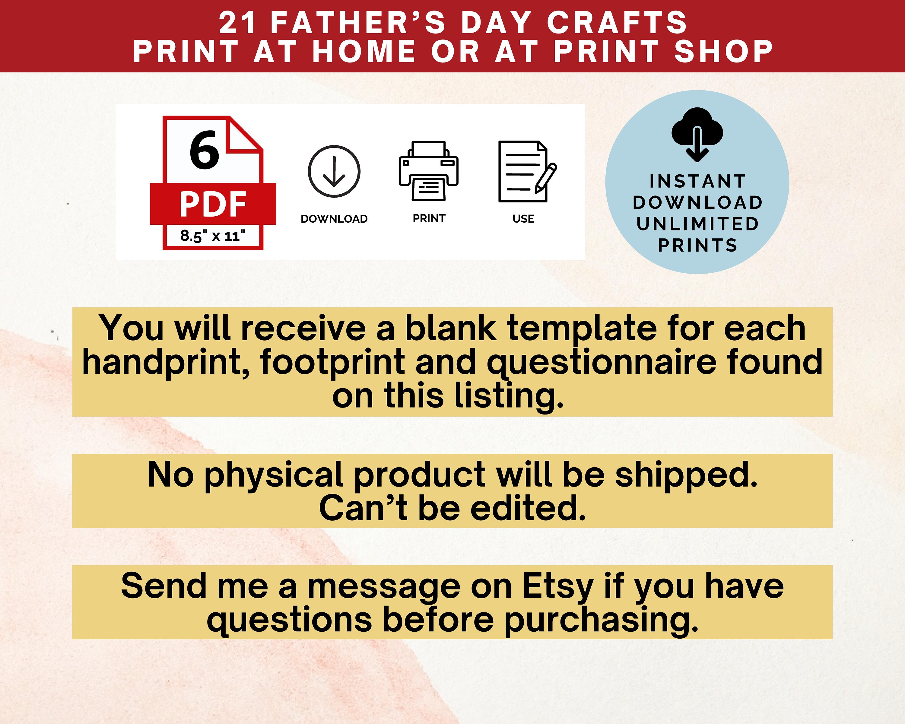 Fathers Day Handprints, Printable Fathers Day Questionnaires, All About ...