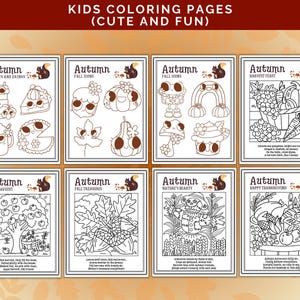 50 Fall Activity Sheets for Kids, Printable Activity Bundle, Fall ...